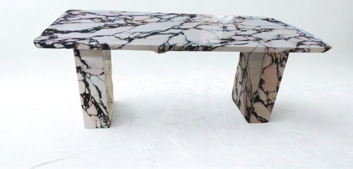 Calcutta faux marble dining table. – Retro modern designs