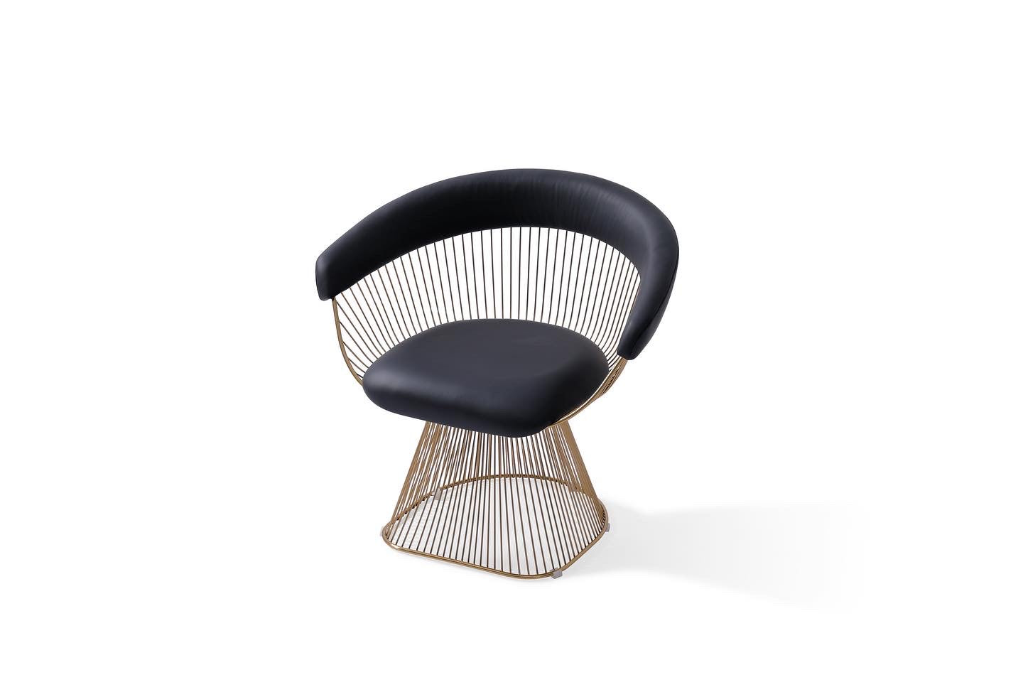 Wireframe Dining Chairs black and gold – retromodernhome